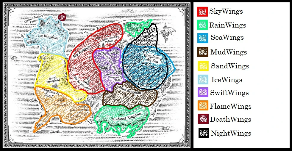 Image - Lightnings version of WoF map.jpg | Wings of Fire Fanon Wiki ...