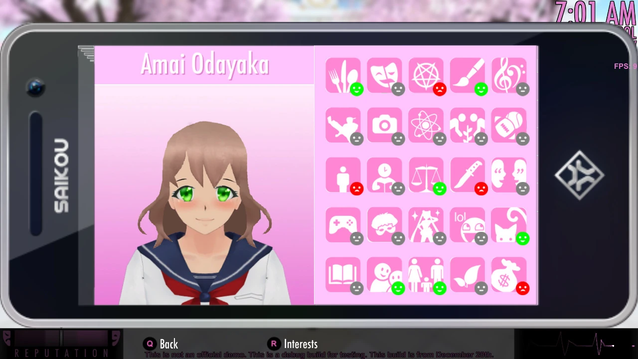 Image - Amai Odayaka likes and dislikes.jpg | Yandere Simulator Fanon ...