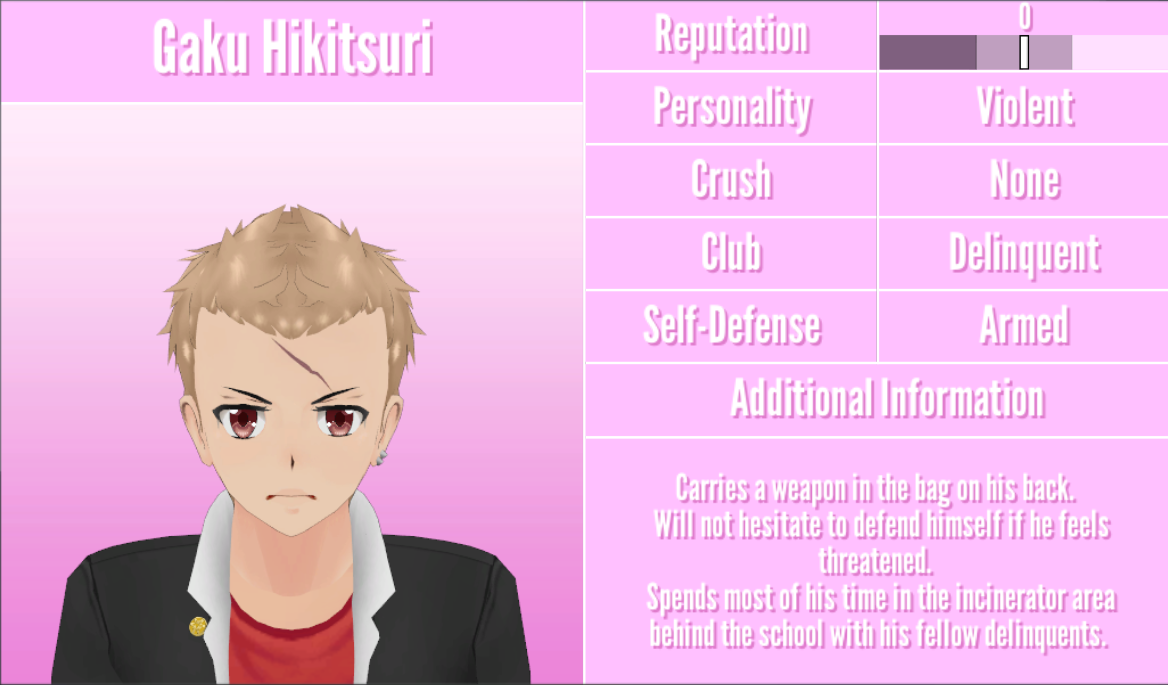 Gaku Hikitsuri Yandere Simulator Fanon Wikia Fandom Powered By Wikia