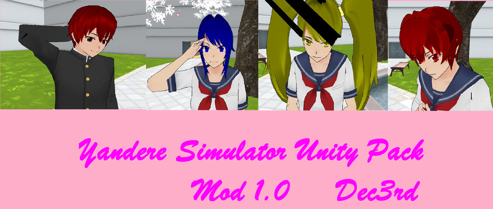 User blog:MadPie/Unity Character Pack Mod 1.0 | Yandere Simulator Fanon ...