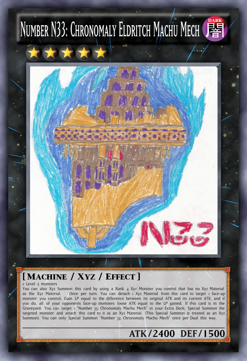 Number N33: Chronomaly Eldritch Machu Mech | Yu-Gi-Oh Card Maker Wiki ...