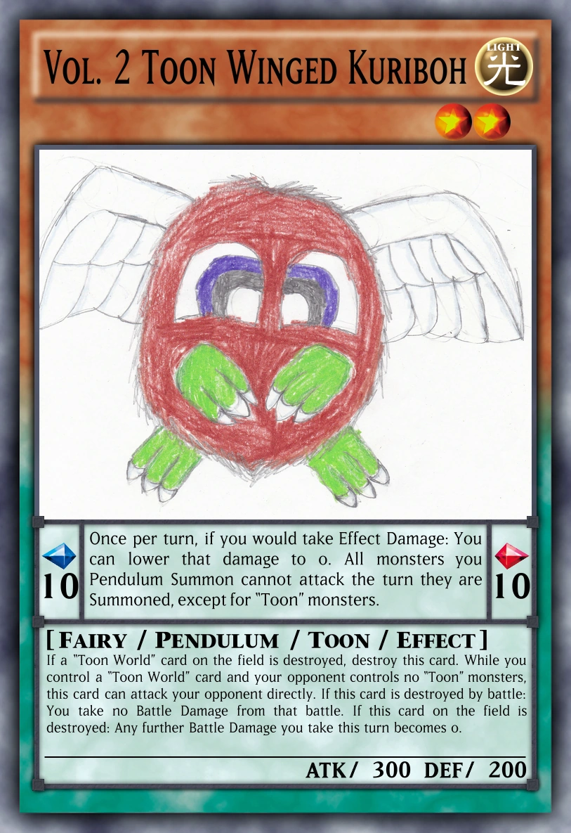 Vol. 2 Toon Winged Kuriboh | Yu-Gi-Oh Card Maker Wiki | Fandom