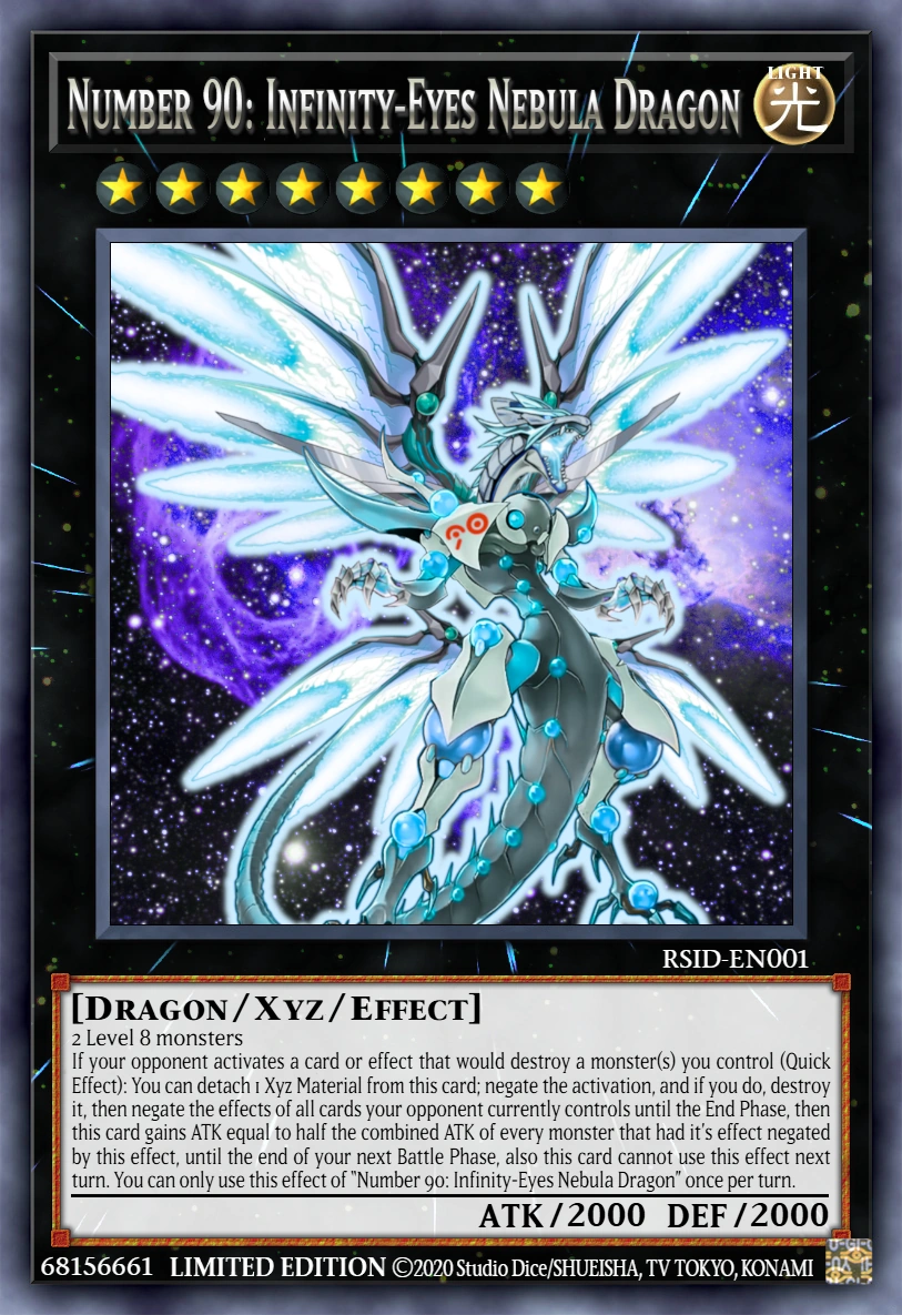 Number 90: Infinity-Eyes Nebula Dragon | Yu-Gi-Oh Card Maker Wiki | Fandom