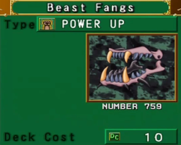 Beast Fangs (DOR) | Yu-Gi-Oh! Wiki | Fandom