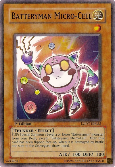 Batteryman Micro-Cell | Yu-Gi-Oh! Wiki | Fandom