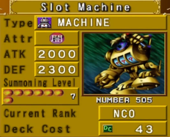 Slot Machine (DOR) | Yu-Gi-Oh! | FANDOM powered by Wikia