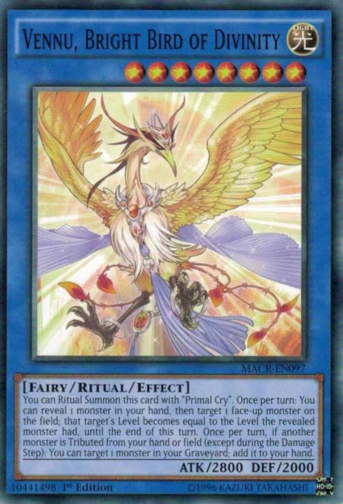 Vennu, Bright Bird of Divinity | Yu-Gi-Oh! Wiki | Fandom