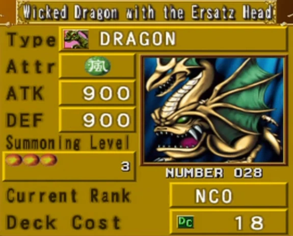 Wicked Dragon with the Ersatz Head (DOR) | Yu-Gi-Oh! Wiki | Fandom