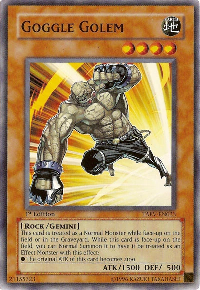 Goggle Golem | Yu-Gi-Oh! Wiki | Fandom