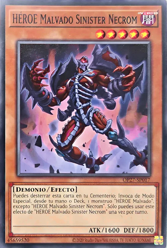 HÉROE Malvado Sinister Necrom | Yu-Gi-Oh! Wiki en Español | Fandom